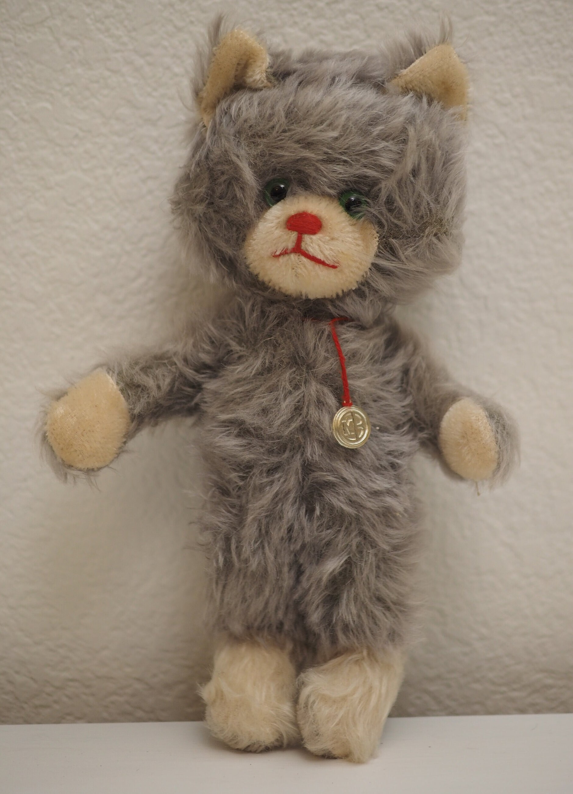 Vintage German Gray Mohair Cat - Etsy