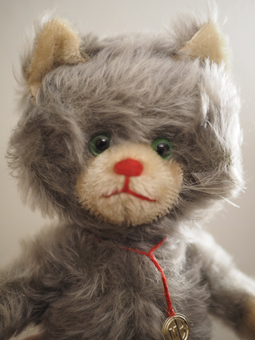 Vintage German Gray Mohair Cat - Etsy