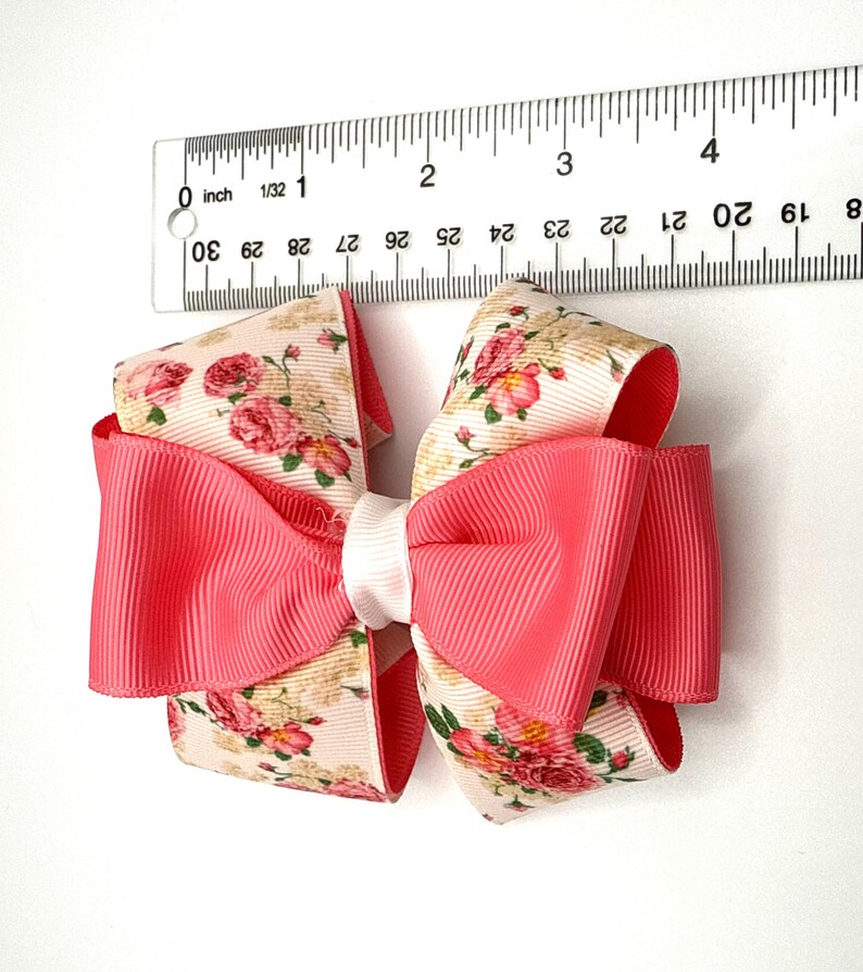 Twisted Double Stacked Flower Boutique Hair Bows - Etsy