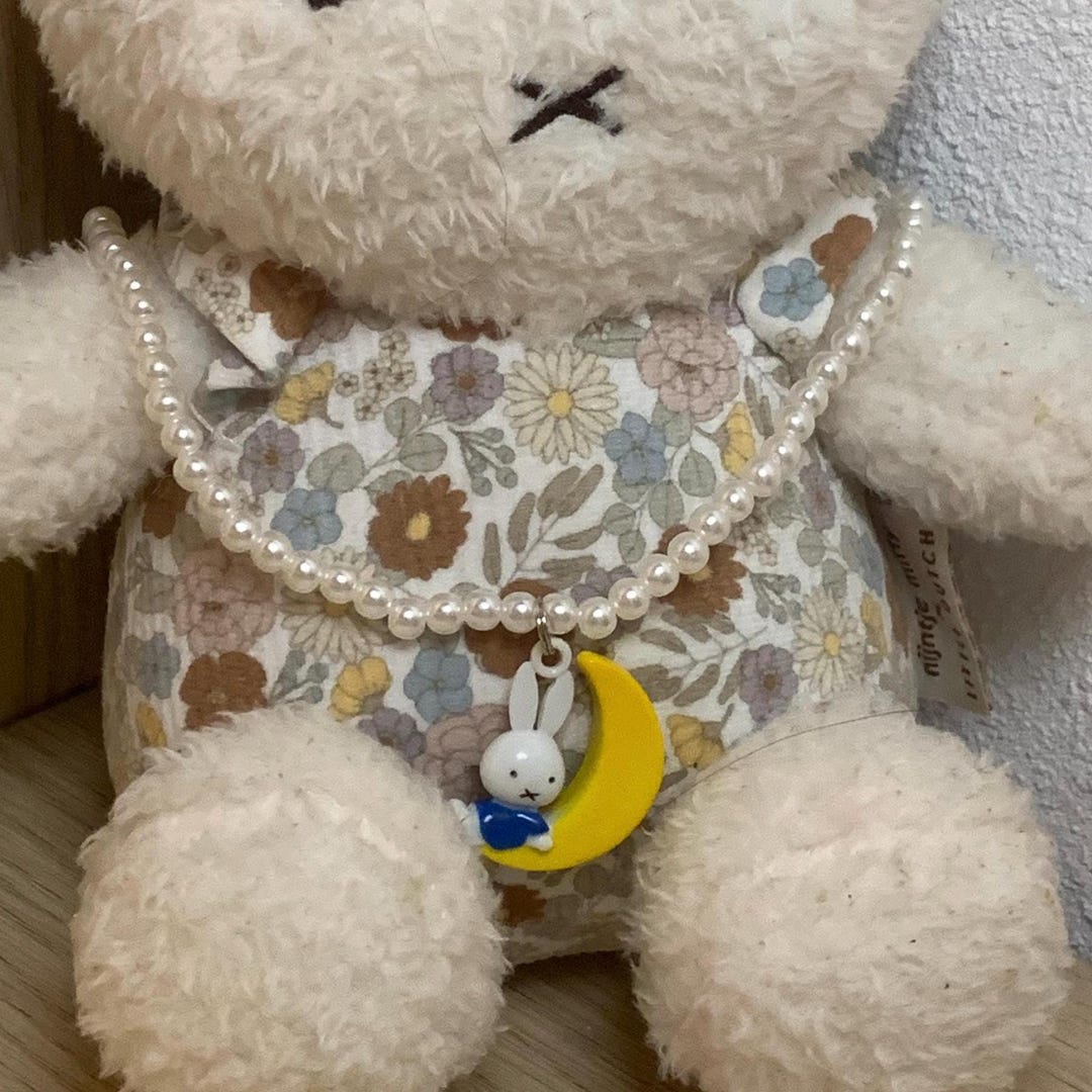 Miffy / Miffy Pearl Necklace With Vintage Charm - Etsy