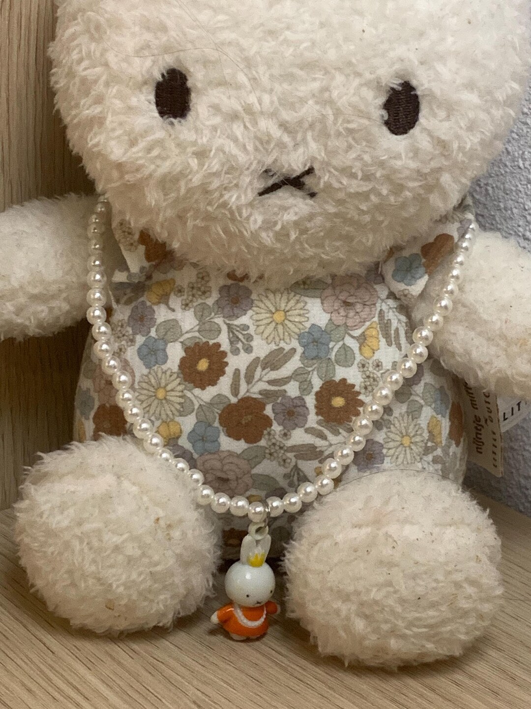 Miffy / Miffy Pearl Necklace With Vintage Charm - Etsy