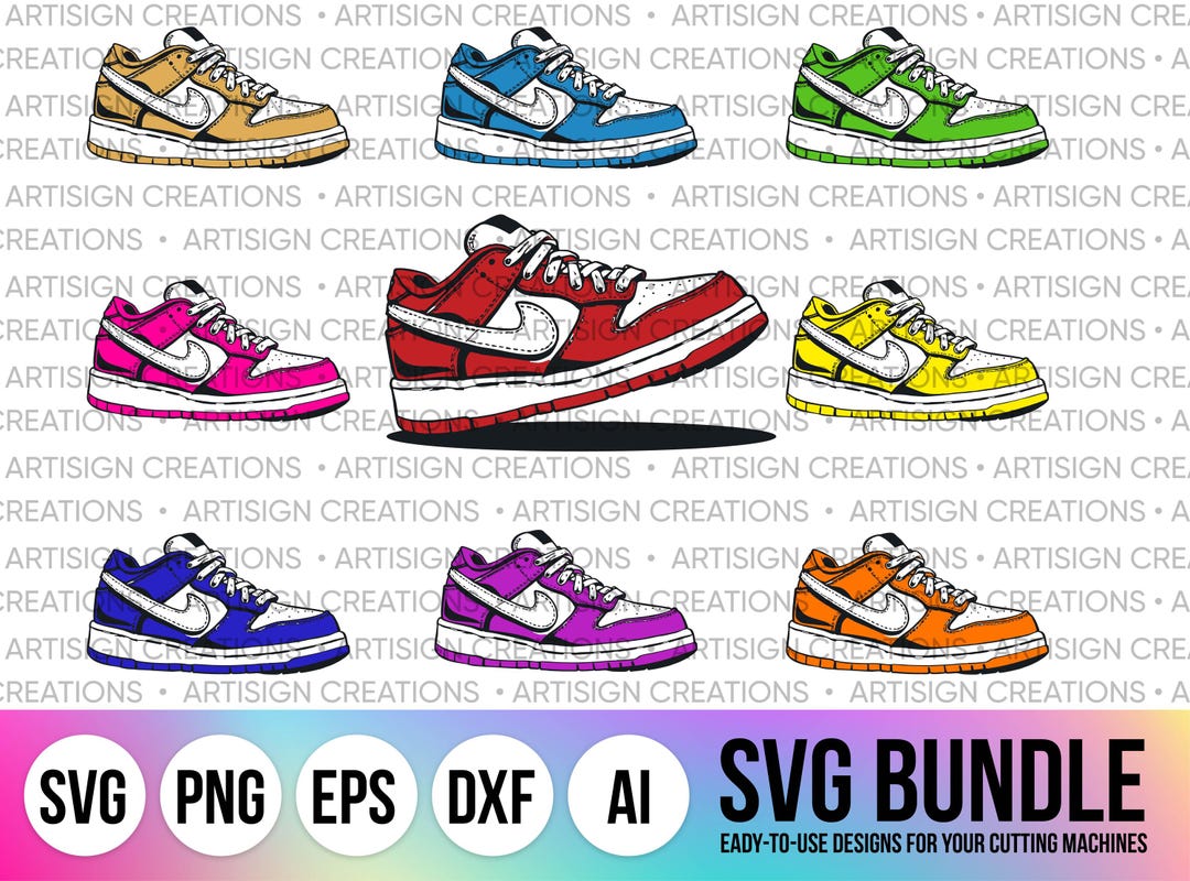 Best Bundle, Sneakers SVG, Sneaker Clipart/running & Basketball Shoes ...