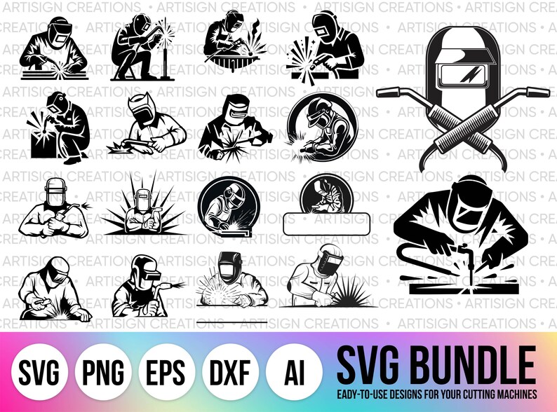 Welder SVG Bundle, Welder Clipart, Welder Vector, Welder Cut Files ...