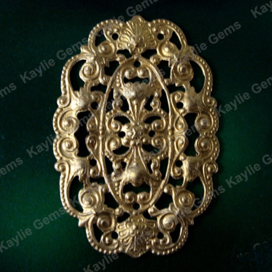 2 Filigree Stamping Frame Finding Art Nouveau Baroque Victorian Style ...