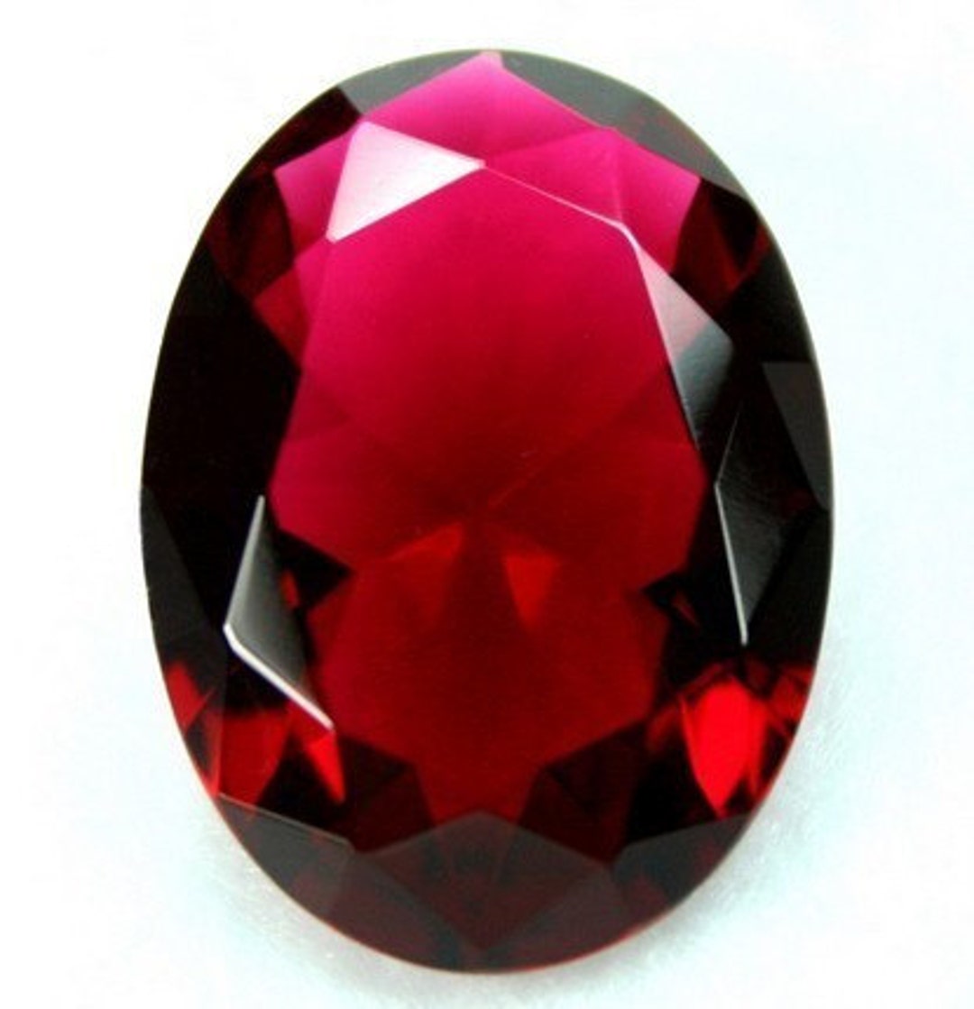 Glass Jewel, Oval 18x25mm, Unfoiled, Pointed Back, Faceted Diamond Cut ...