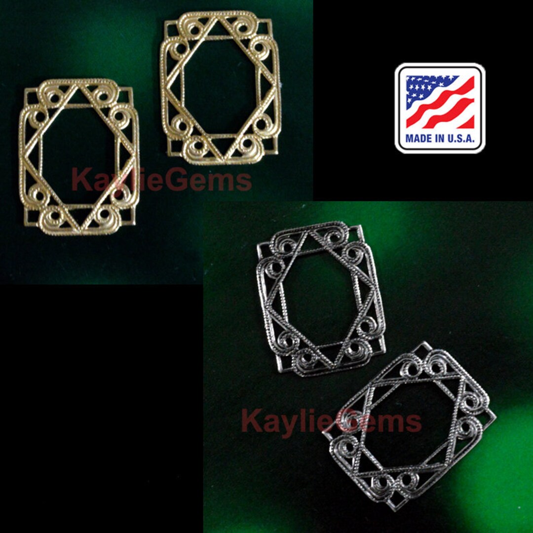 4 Filigree Stamping Frame Work Victorian Baroque USA -G6885 - 4pcs - Etsy