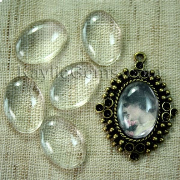 Clear Glass Cabochon - Etsy