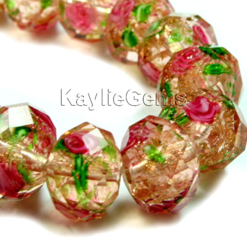 Rose Lampwork Beads - Etsy