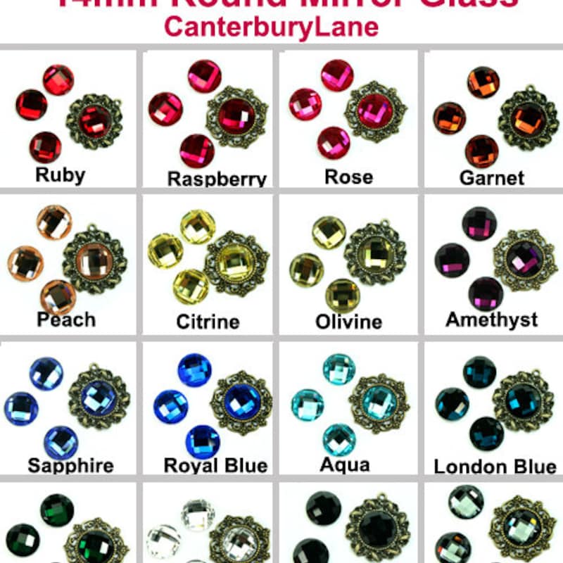 Green Flat Back Jewels - Etsy