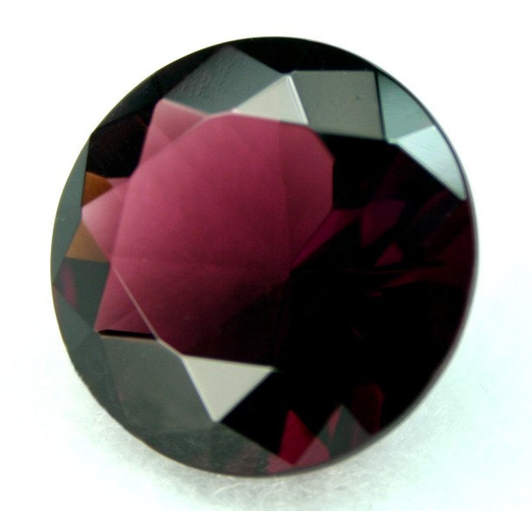 20mm Round Faceted Diamond Cut Glass Jewel - Garnet BR15 - Etsy