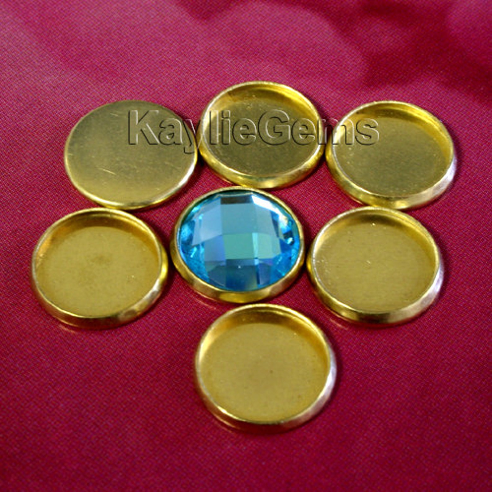 12 Cabochon Cab Setting Round 12mm Bezel Tray Silver, Antique Brass ...