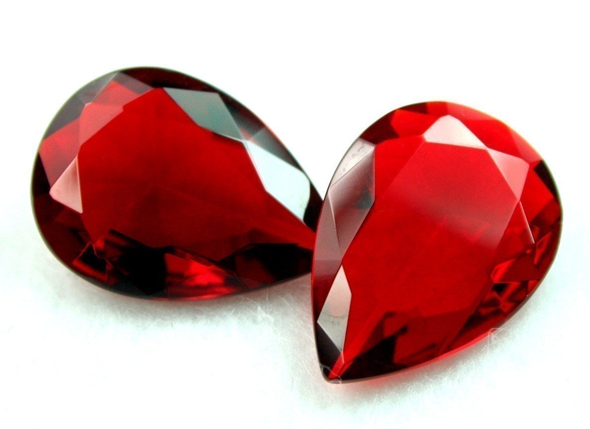 Glass Jewel 18x25mm Pear Shape Tear Drop Faceted Diamond Cut | Etsy