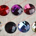 New Mirror Glass Cabochon Cab 25mm Round Checker Cut Faceted Dome jet ...