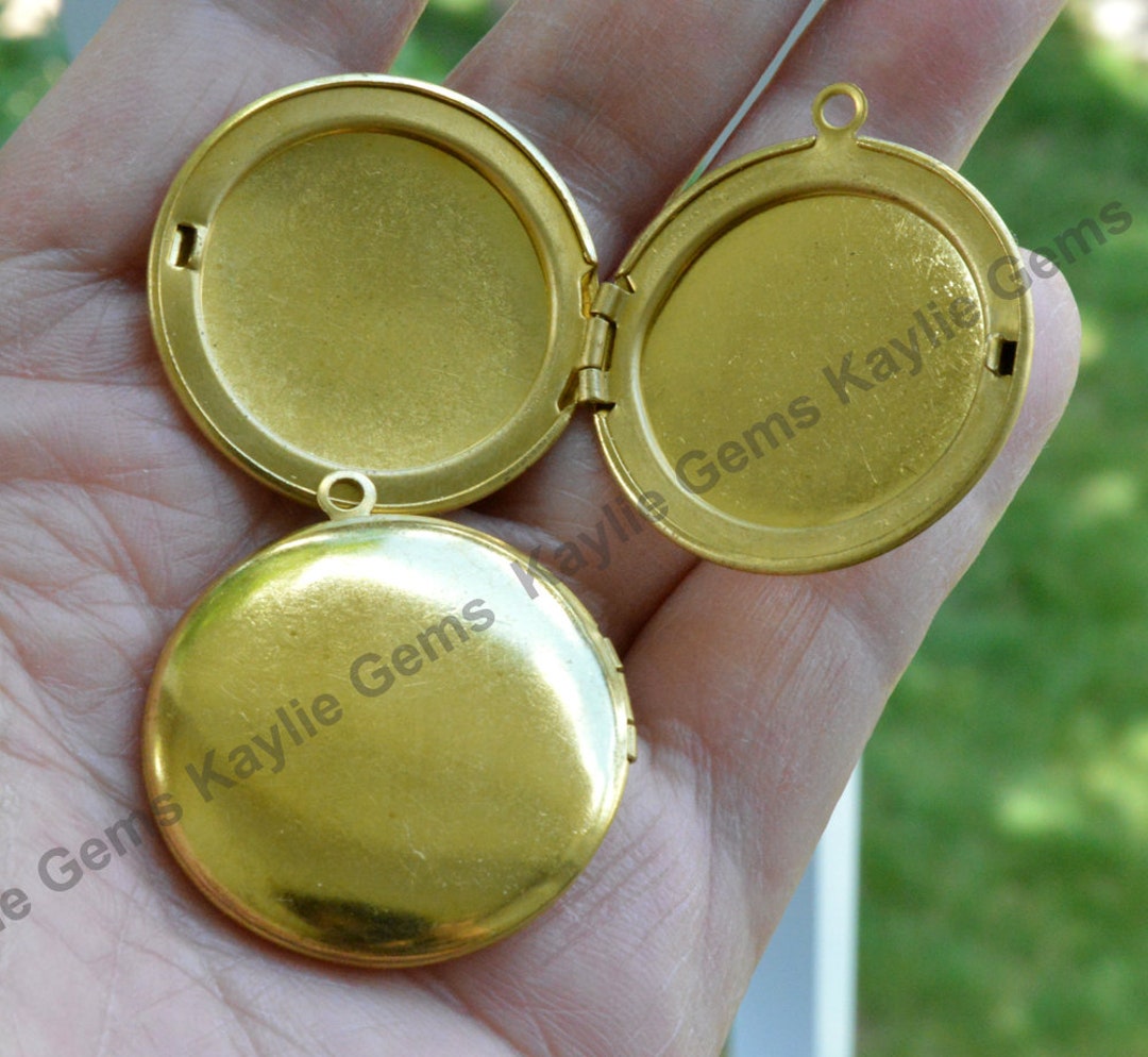 Round Locket Raw Brass Plain Smooth 32mm 1.25 Inches - Etsy