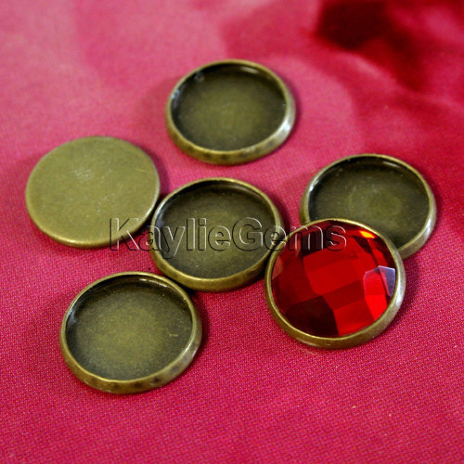 12 Cabochon Cab Setting Round 12mm Bezel Tray Silver Antique - Etsy