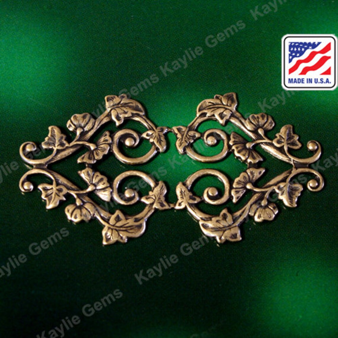 Filigree Stamping Ornate Floral Vine Leaf Morning Glory Flower - Etsy