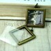 Picture Frame Charm Pendant Double Sided Rectagle Square 25x25mm ...