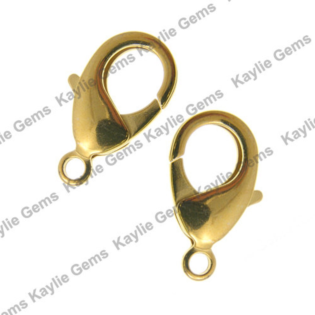 Large Brass Lobster Clasps 15x8mm Gold Plated - Strong - 10pcs - Etsy