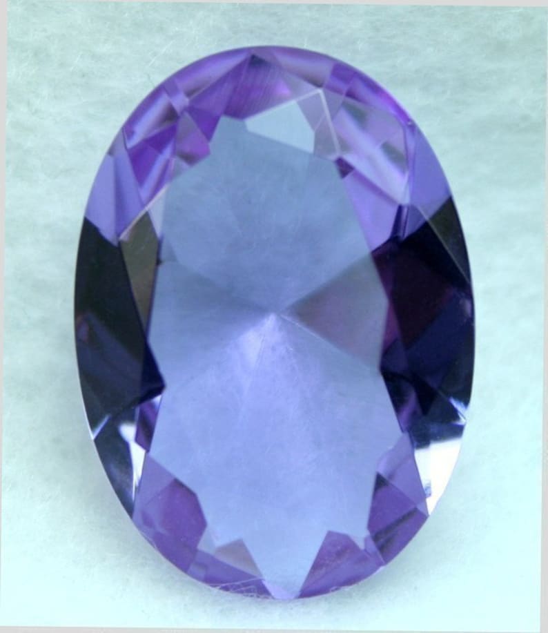 Glass Jewel Oval 22x30mm Large Faceted Diamond Cut Pointed Back ...