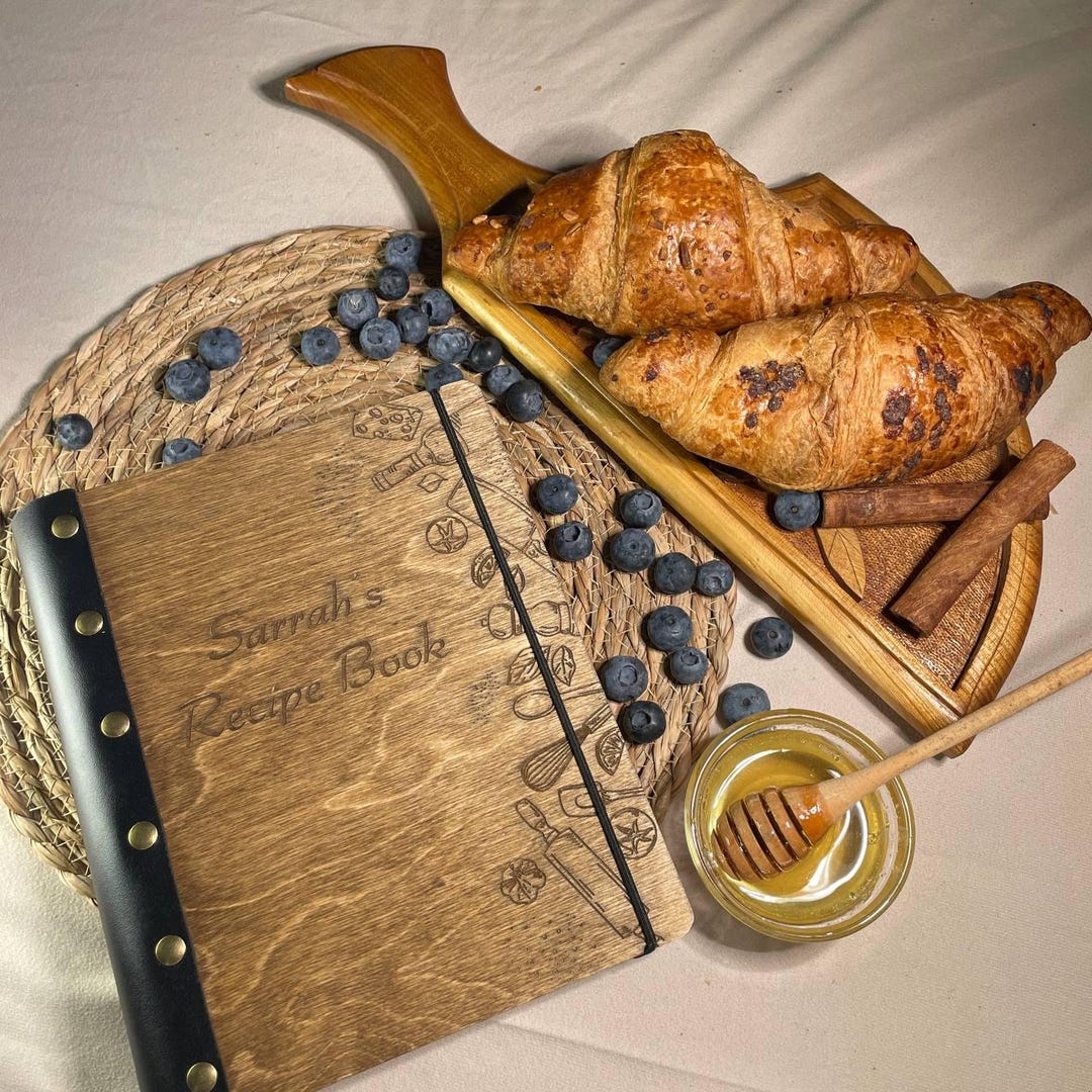Personalized Wooden Recipe Book: Engraved Family Keepsake - Etsy