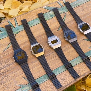 Custom Casio F-91W Negative Display and Metal Band Mod With Custom Case ...