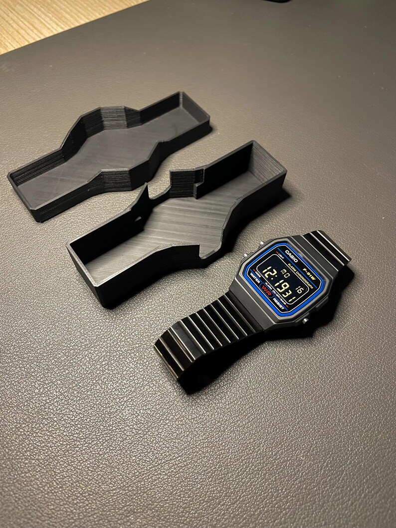 Custom Casio F-91W Negative Display and Metal Band Mod With Custom Case ...