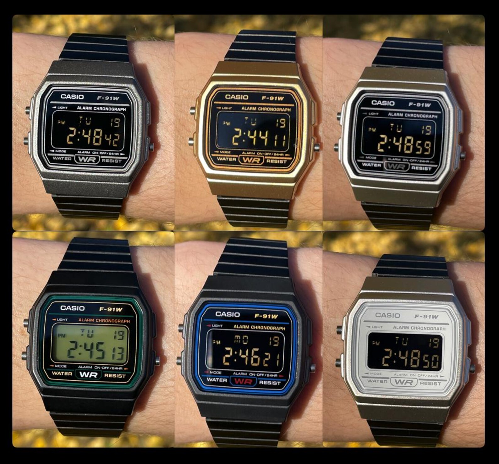 Custom Casio F-91W Negative Display and Metal Band Mod With Custom Case ...