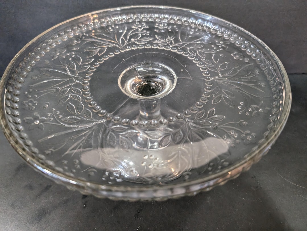 Nova Scotia Glass Co Rare Pressed Glass Starflower Pattern Open Cake ...