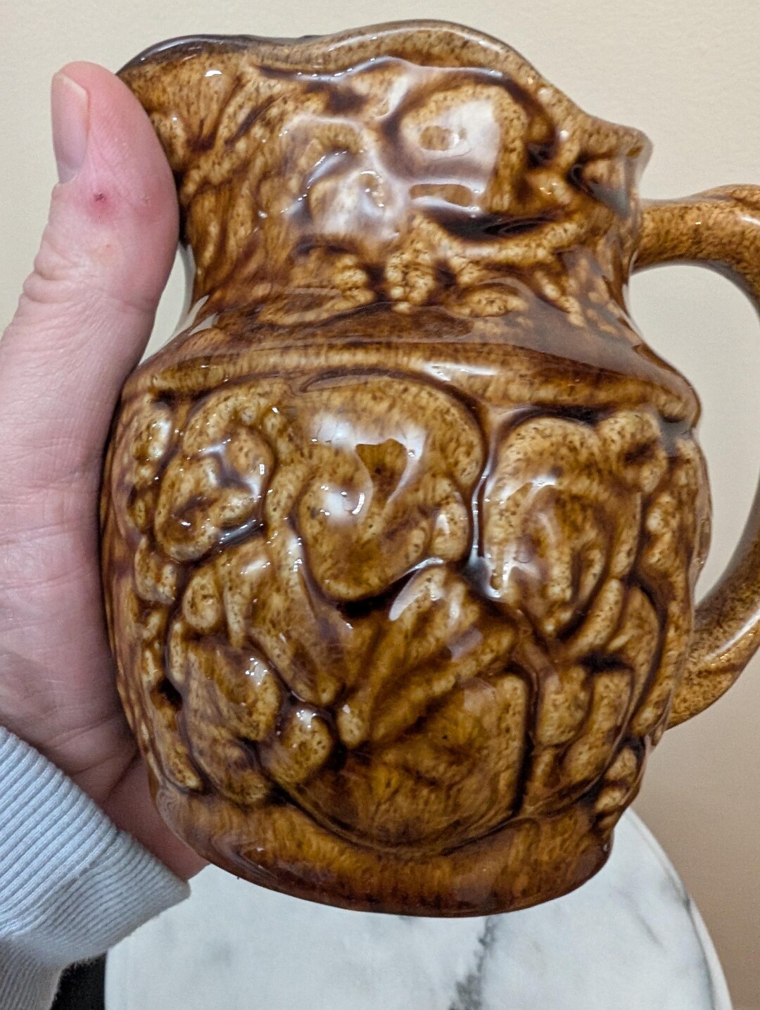 Antique Canadian Embossed Canuck Pottery Jug Made in Saint John New ...