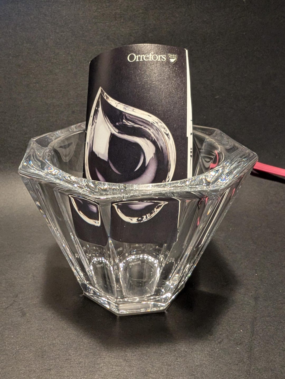 Vintage Orrefors Crystal Ice Skal Octogon Bowl by Jan Johansson - Etsy