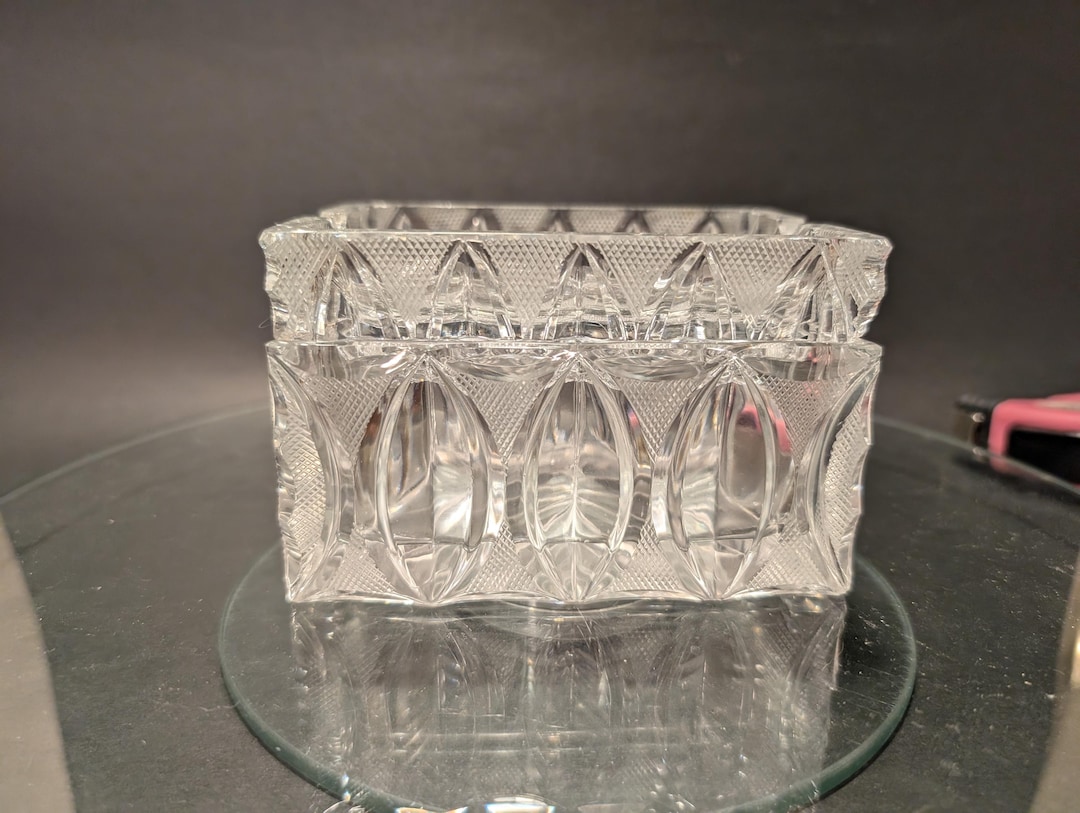 Fabulous Hand Cut Bohemian Crystal Cigarette Box Ashtray Lid - Etsy
