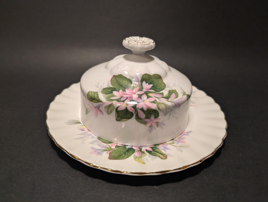 Royal Albert Mayflower Pattern Covered Butter Dish English Bone China ...