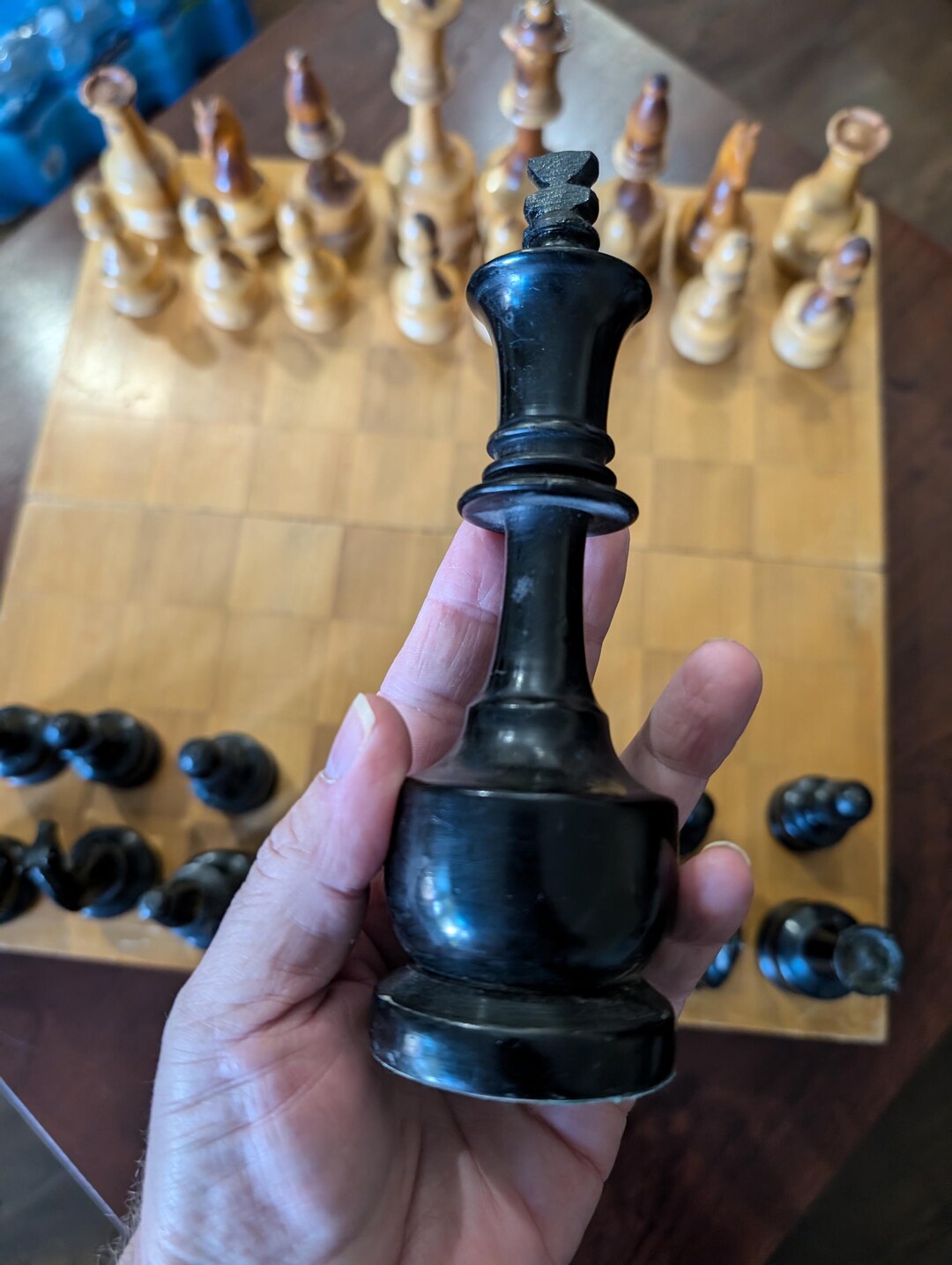 Vintage Large Wooden Oversized Chess Set - Etsy Canada