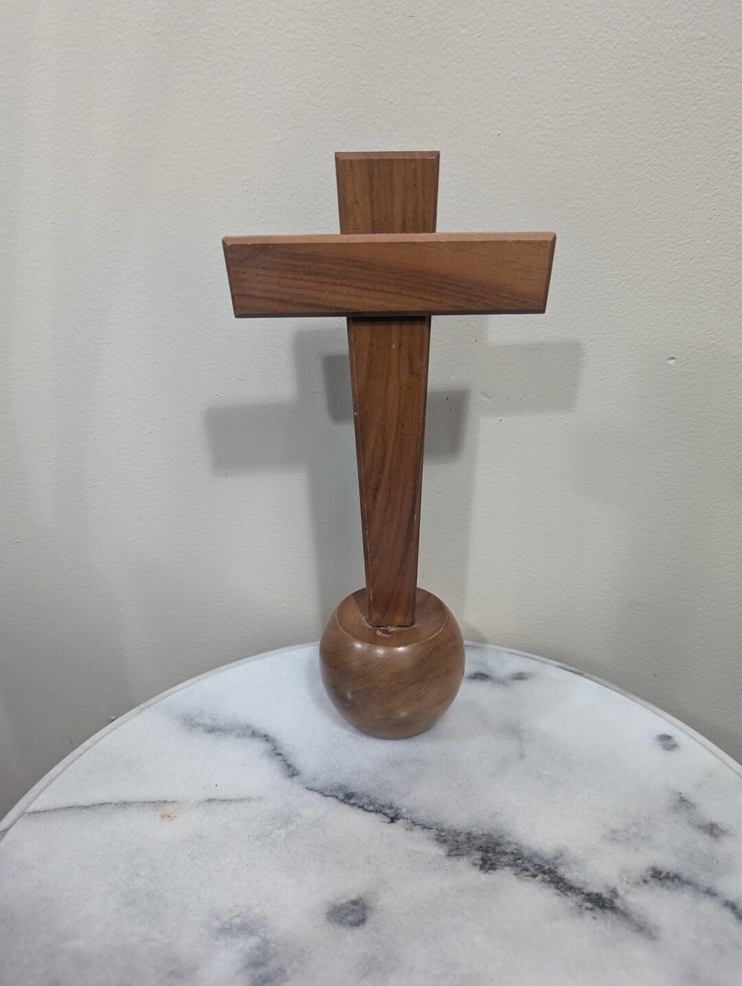 Mid Century Solid Teak Wooden Tabletop Freestanding Crucifix Cross - Etsy