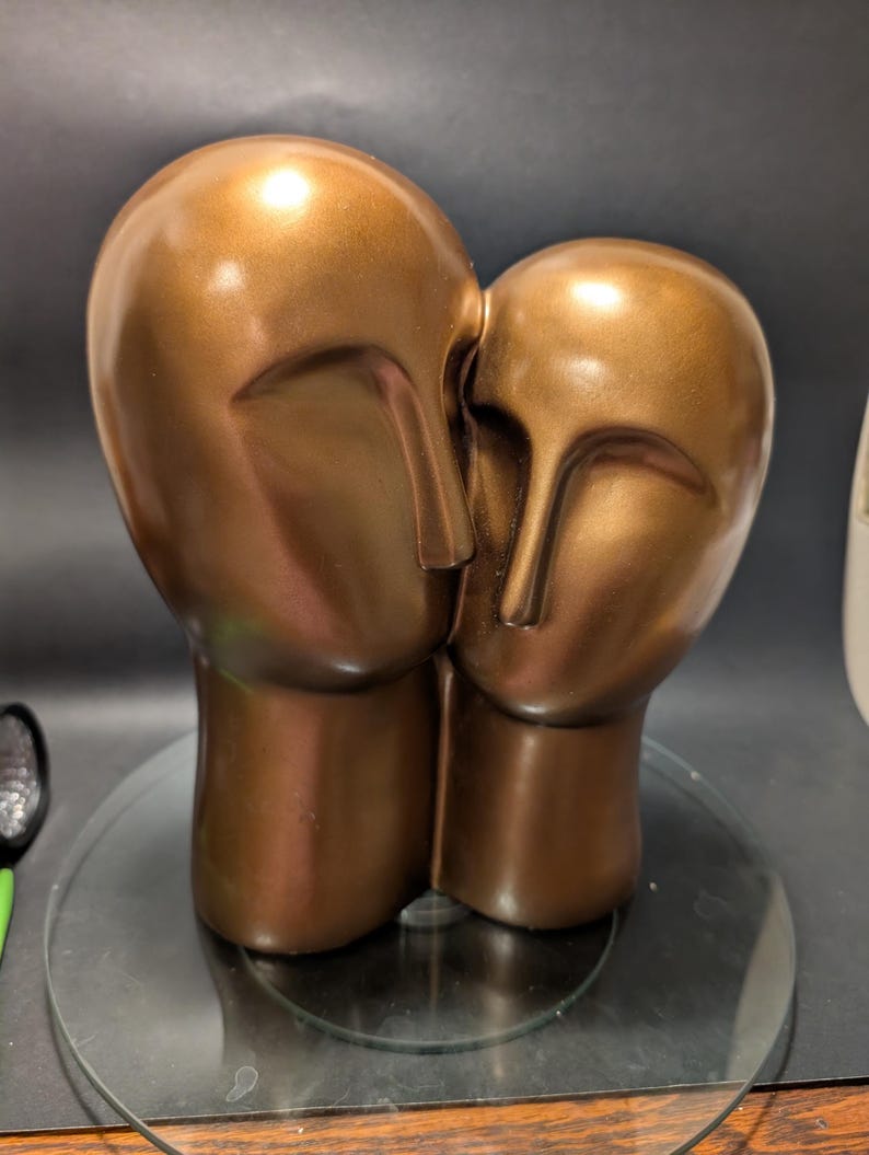 Vintage Mid Century Double Head Artwork Bust Statue - Etsy