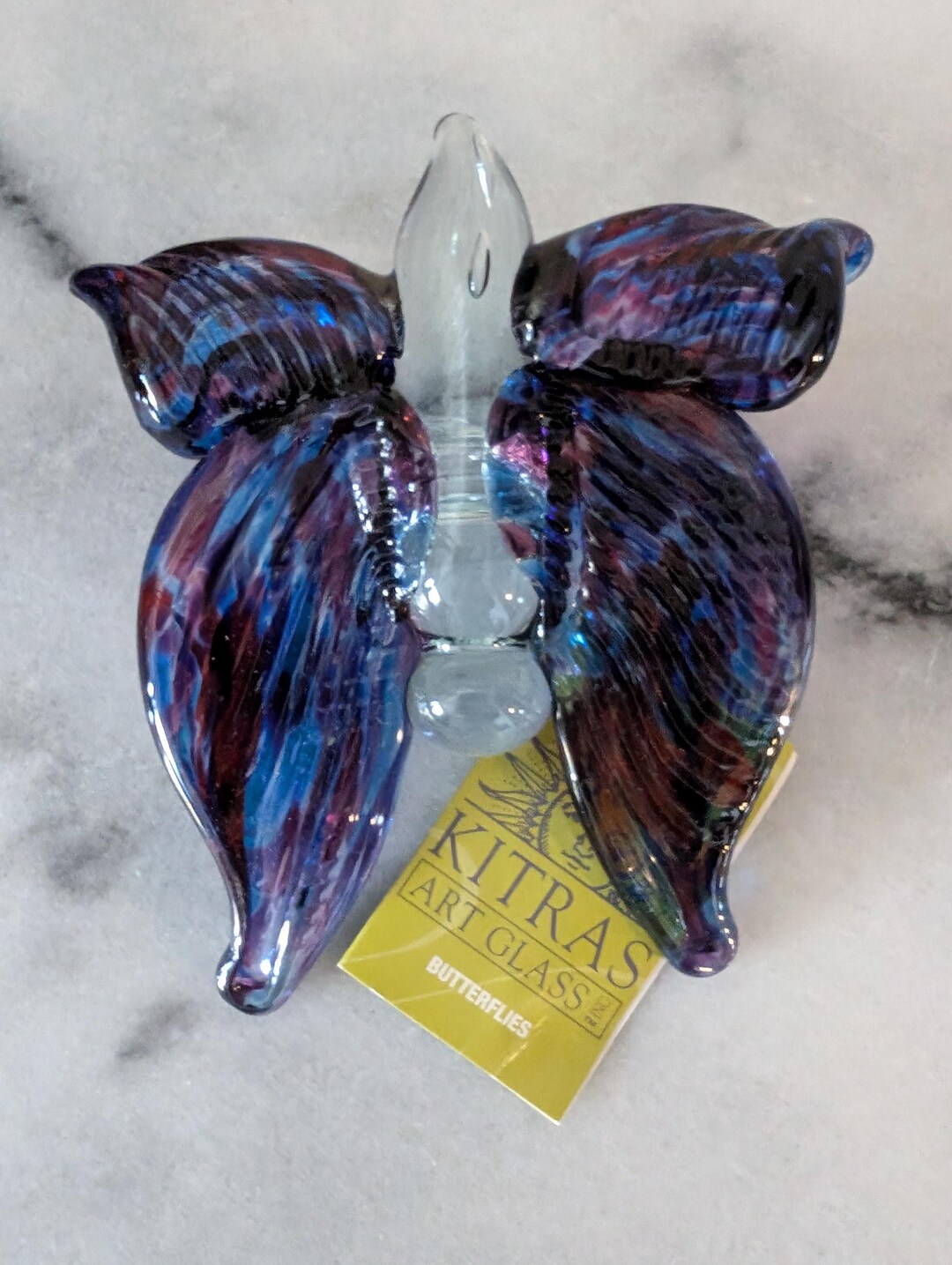 Butterfly Art Glass Suncatcher by Kitras Art Glass Canada - Etsy
