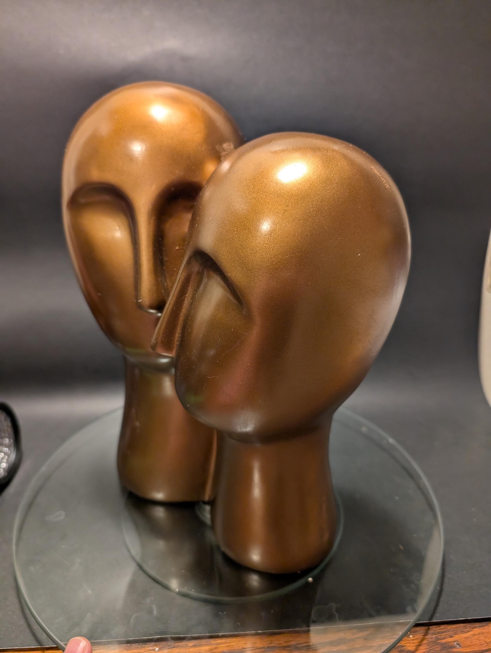 Vintage Mid Century Double Head Artwork Bust Statue - Etsy
