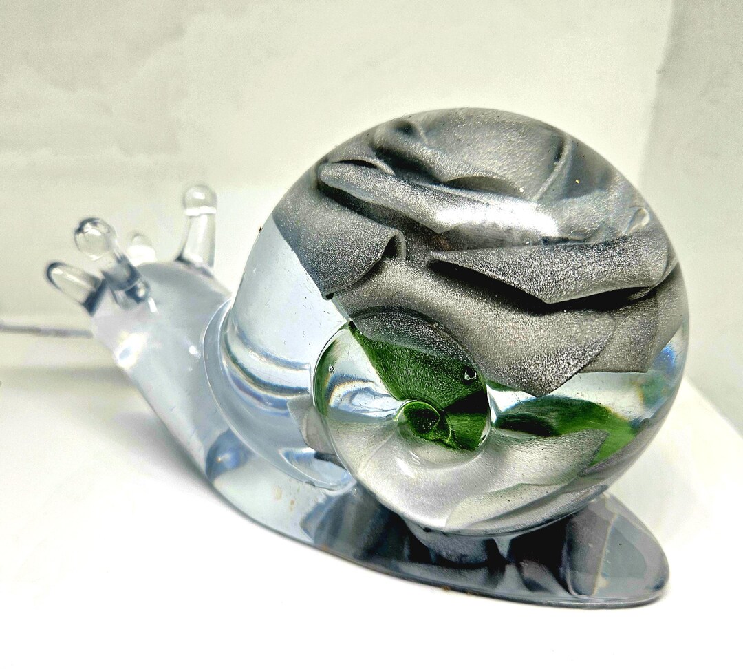 Resin Snail Ornament With Satin Rose. - Etsy
