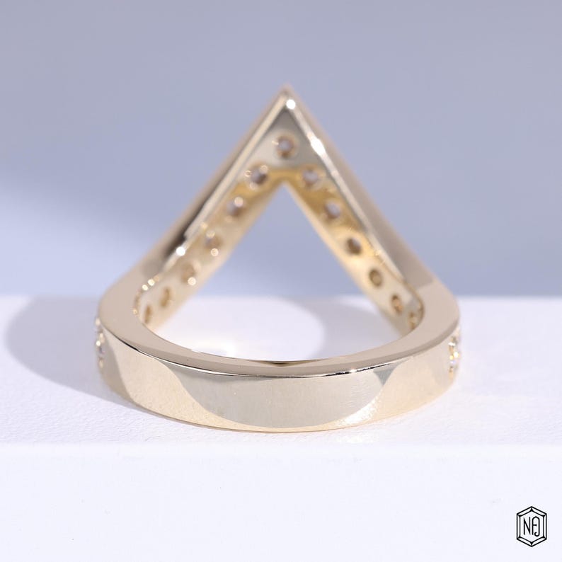 Chevron Curved V-shape Round Simulated Diamonds, 1.25ct Rose Gold ...
