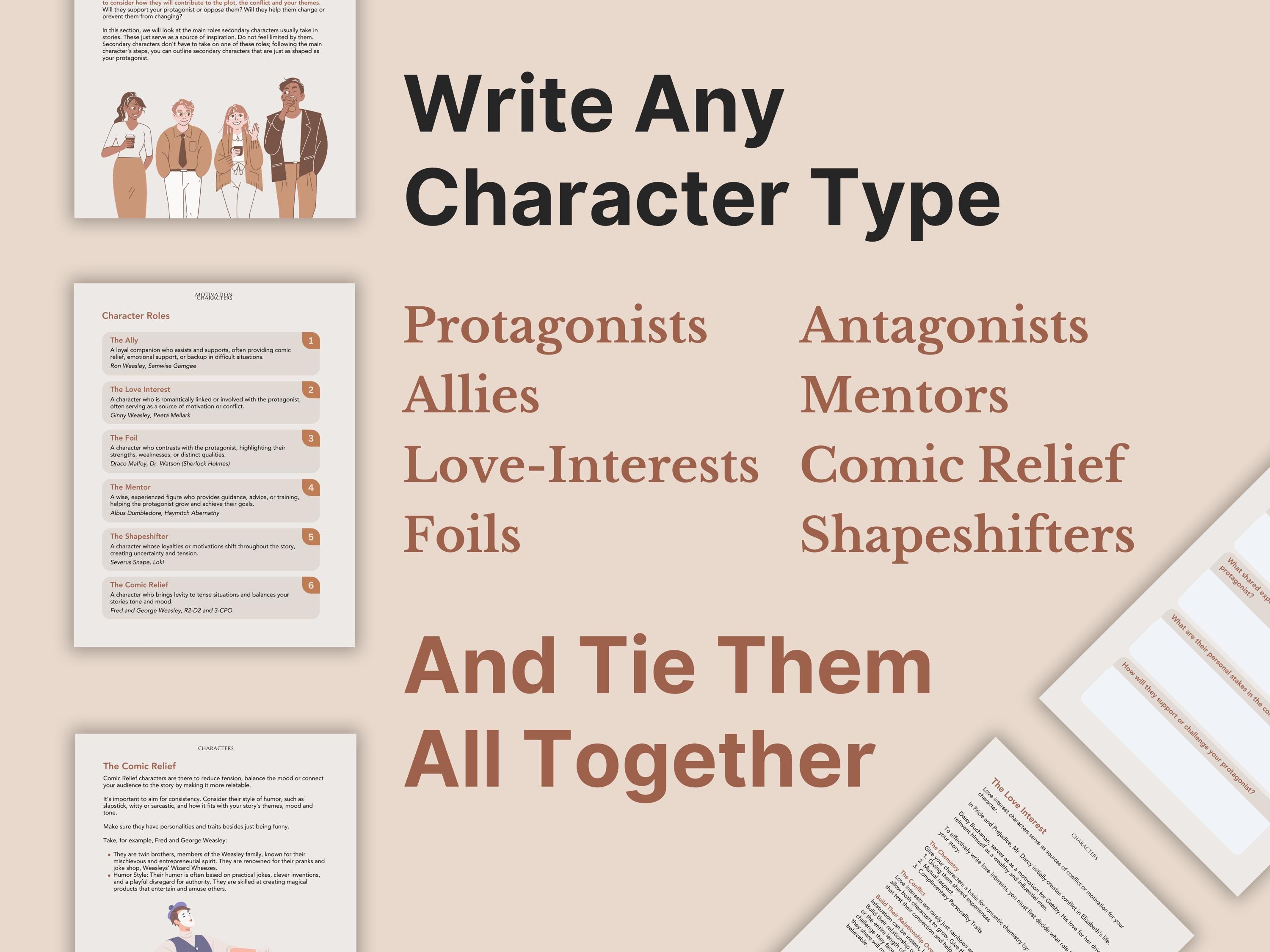 Character Guidebook | Antagonist-side Character-protagonist Planner ...
