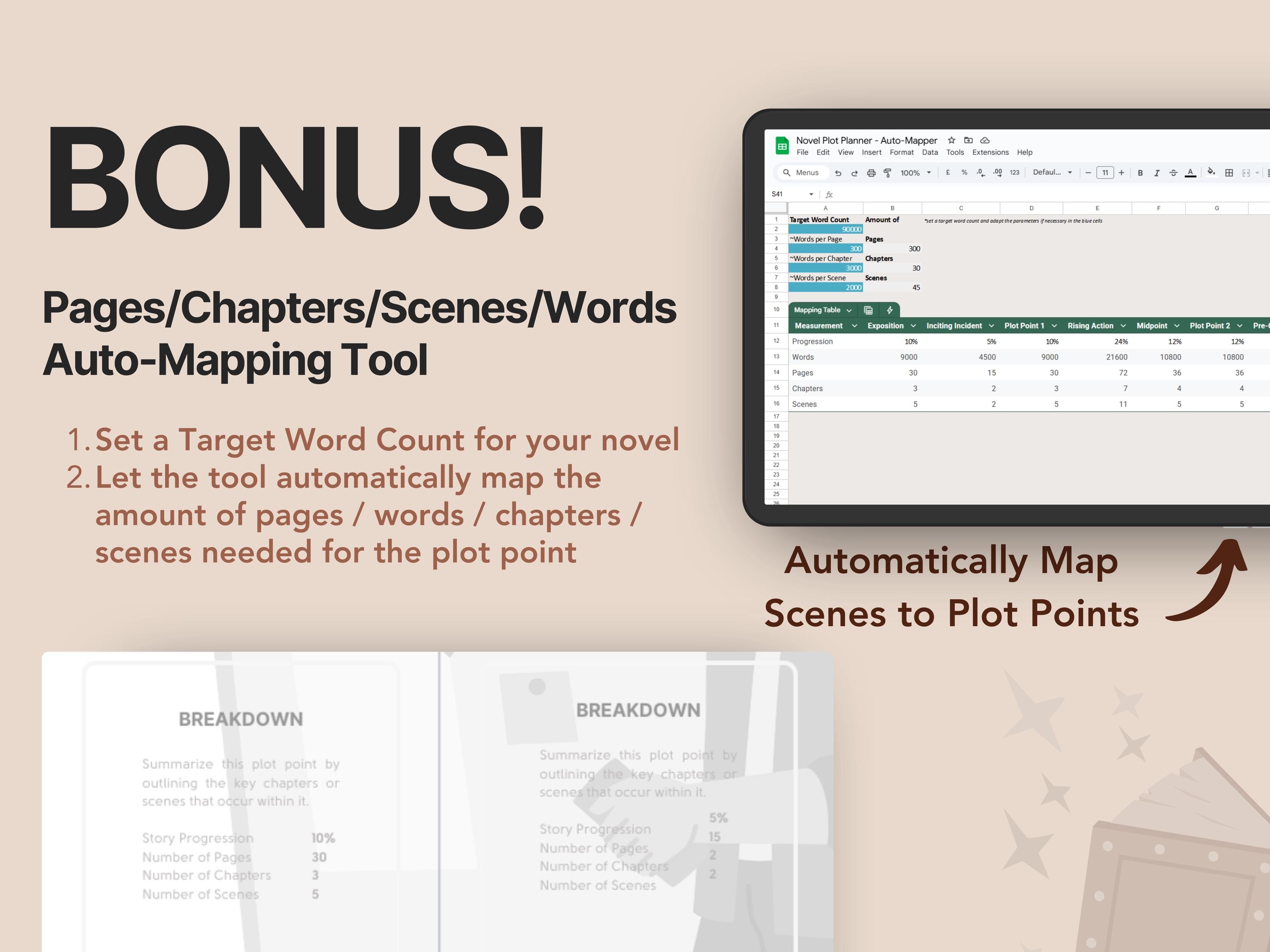 Novel Plot Planner | Printable Writing Organizer | Story Planner | Book ...