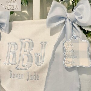 Custom Embroidered Applique Baby Banner, Birth Announcement, Hospital ...