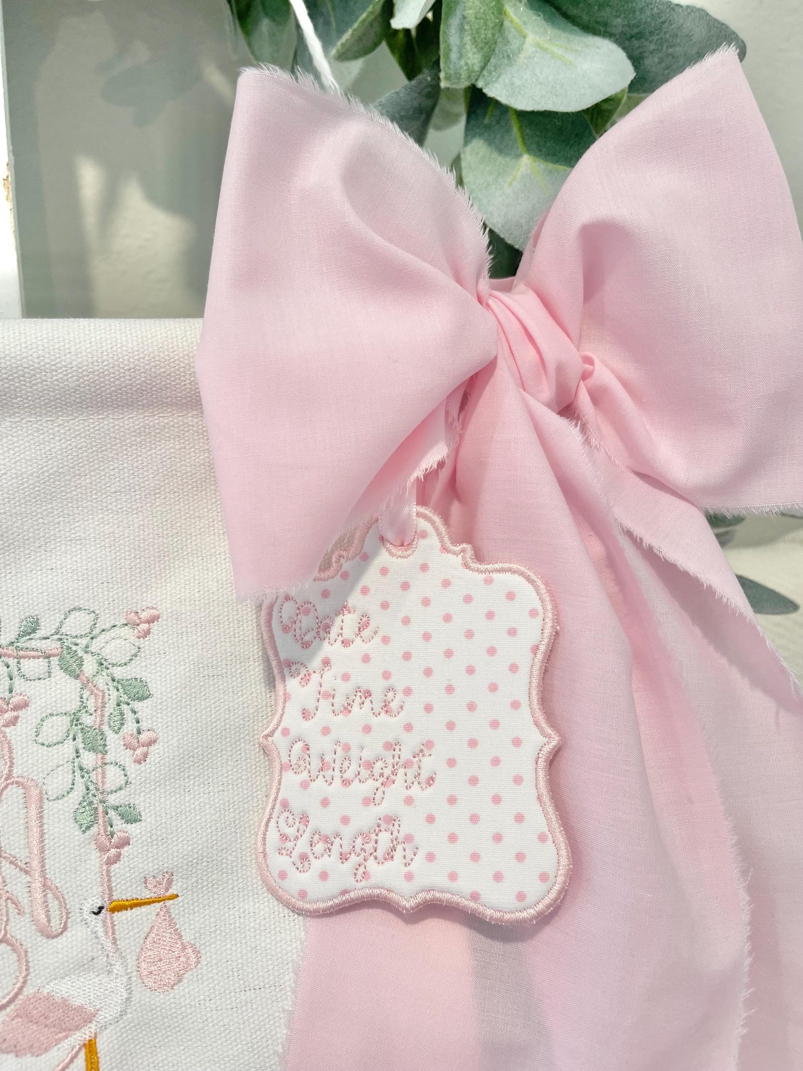 Custom Embroidered Baby Banner, Birth Announcement, Hospital Door Sign ...