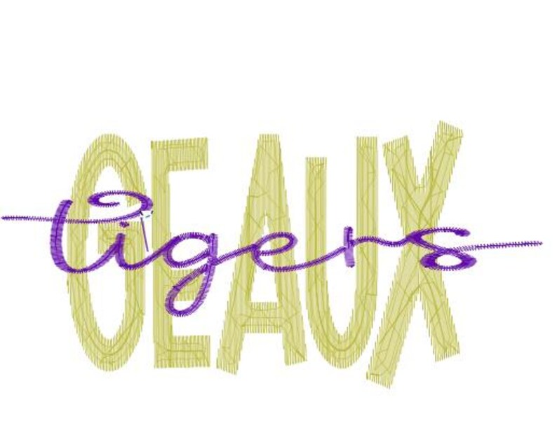 GEAUX Tigers Embroidery File - Etsy