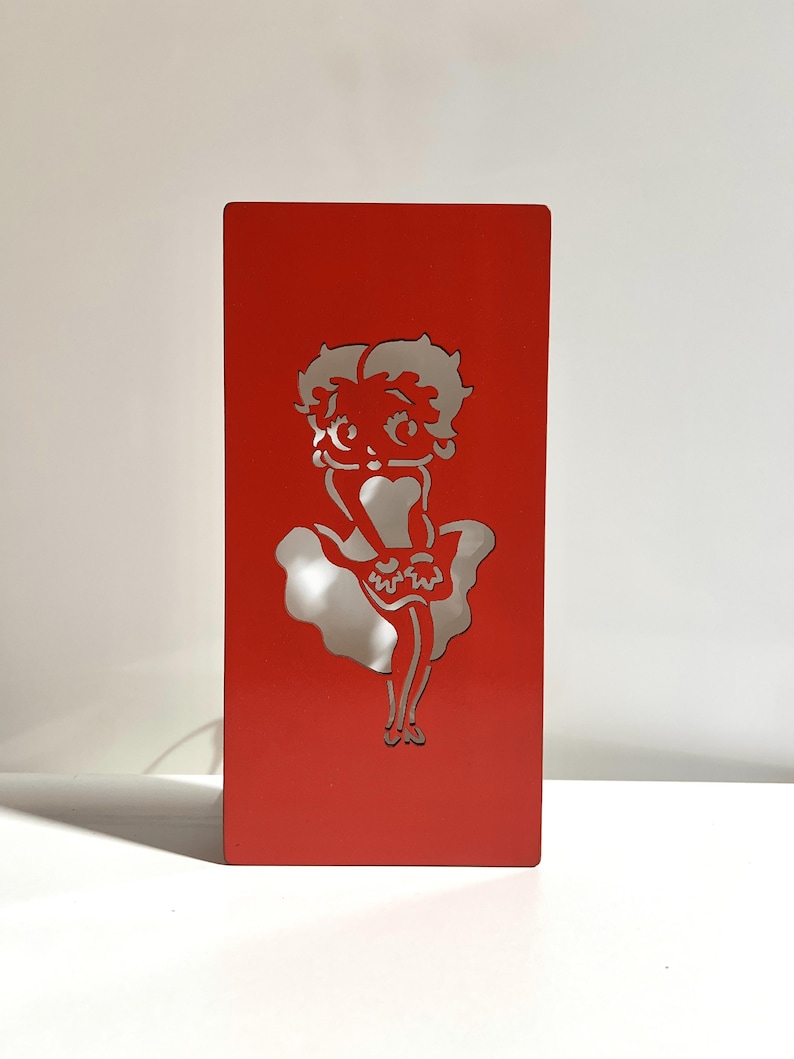 Animation: Betty Boop - Wooden Decorations - Table Lamps With Engraving ...