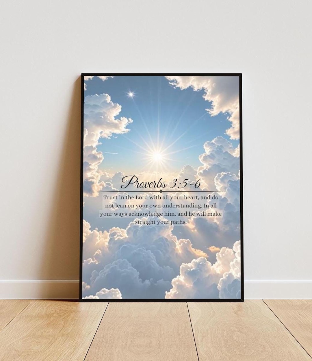 Religious Christian Poster, Proverbs Poster, Christian Gift, Faith Gift ...