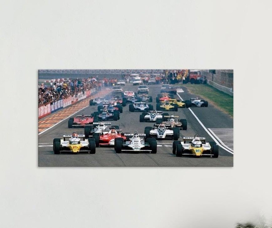 Vintage F1 Canvas, Formula 1 Canvas, Formula 1 Retro Design, Vintage ...