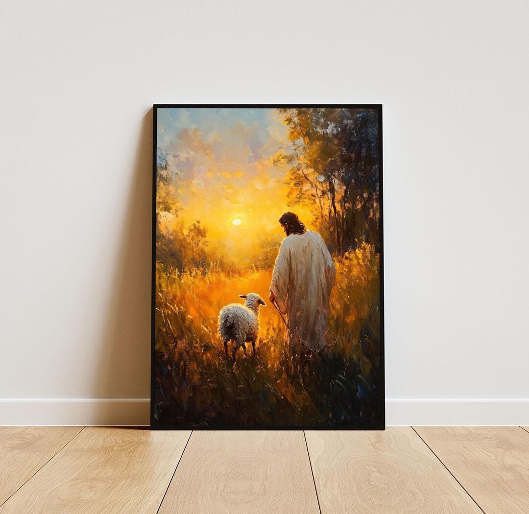 Jesus Poster With Frame, Religious Christian Poster, Faith Gift, Gift ...