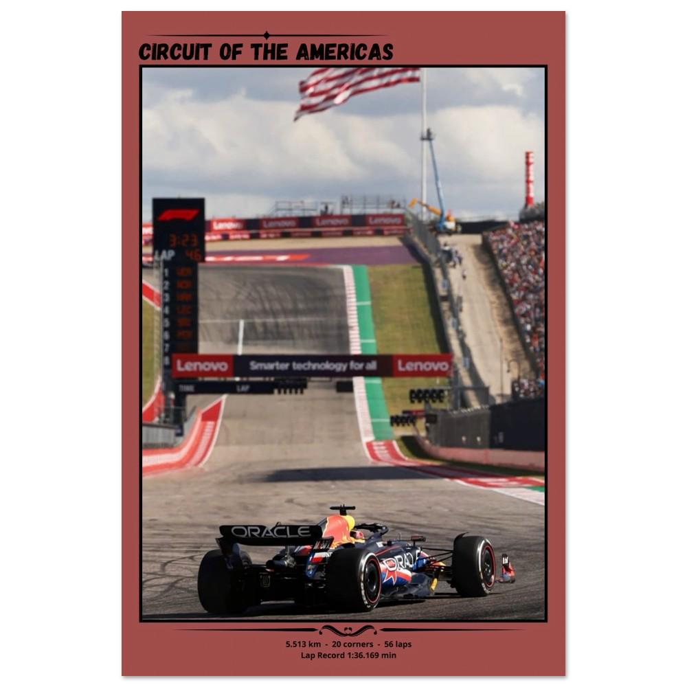 USA Austin F1 Poster With Frame, Formula 1 Poster, F1 Aesthetics, USA ...