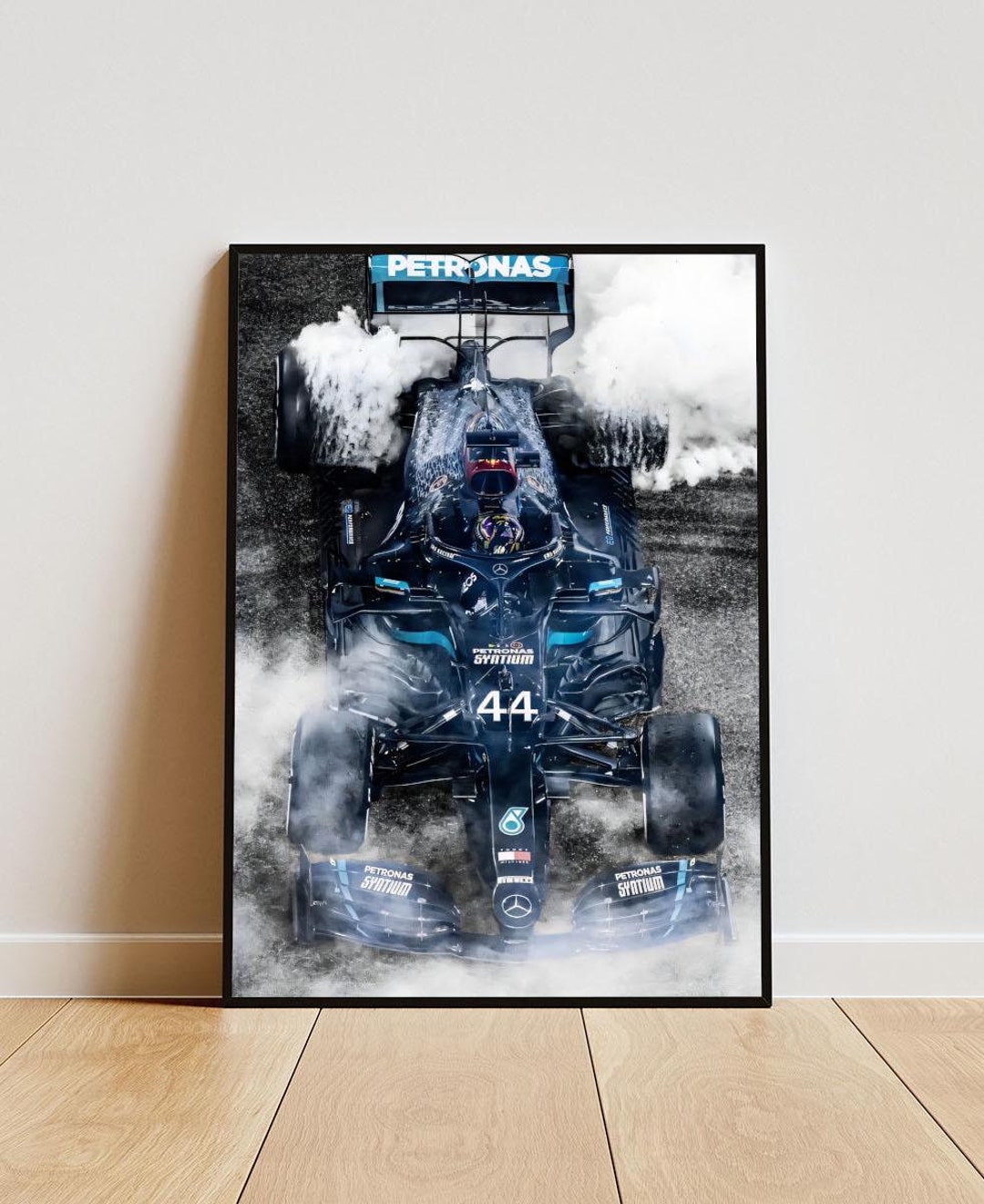 Lewis Hamilton Poster With Frame, Mercedes F1 Aesthetics, Formula 1 ...